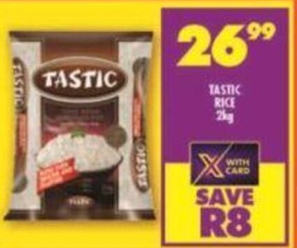 Tastic Rice 2kg offer at Shoprite
