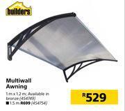 Builders multiwall awning offer at Builders Warehouse