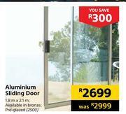 Aluminium sliding door offer at Builders Warehouse