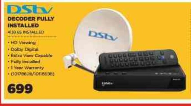 DSTV - Decoder Fully Installed offer at HiFi Corp