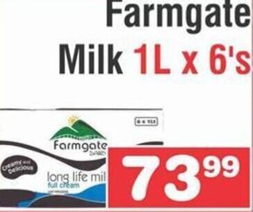 Farmgate Milk 1L x 6's offer at Advance Cash n Carry