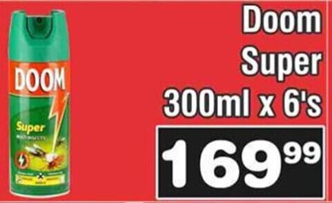Doom Super 300ml x 6's offer at Advance Cash n Carry
