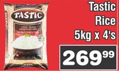 Tastic Rice 5kg x 4's offer at Advance Cash n Carry