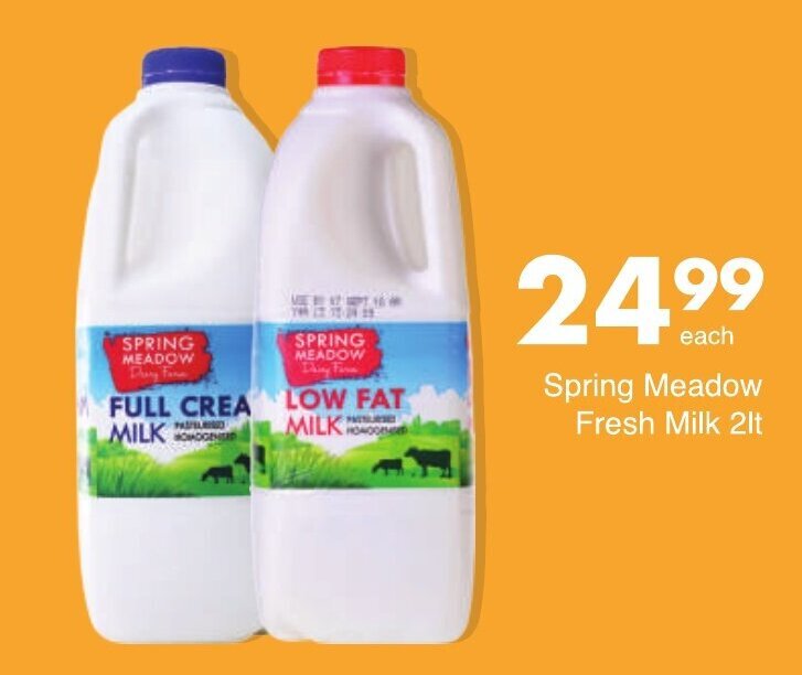 Spring Meadow Fresh Milk 2lt offer at Save