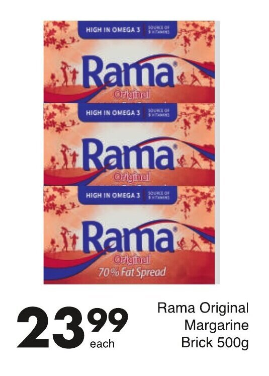 Rama Original Margarine Brick 500g offer at Save