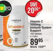 Lifestyle health vitamin c 1000mg immune system support 100 tablets ...