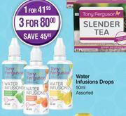 Tony ferguson water infusions drops assorted-50ml offer at Dis-Chem