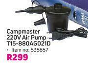 Camp Master 220V Air Pump T15-880AG021D offer at Game
