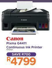 Canon Pixma G4411 Continuous Ink Printer offer at Everyshop