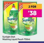 Sunlight Dish Washing Liquid Pouch-For 2 x 750ml offer at Game