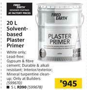 Fired Earth 20Ltr Solvent Based Plaster Primer offer at Builders Warehouse