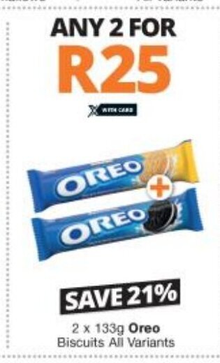 Oreo specials Checkers Liquor Shop – May 2025