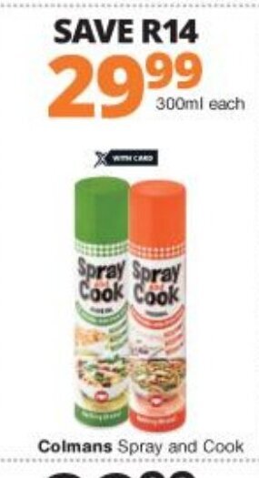 Spray & Cook specials Checkers Liquor Shop – Jun 2025