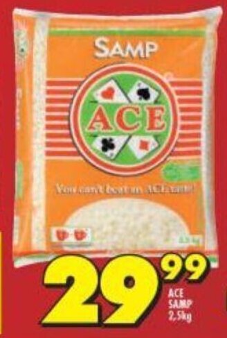 Ace Samp 2.5kg offer at Shoprite