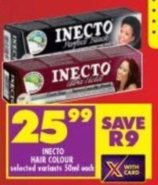 Inecto Hair Colour selected variants 50ml offer at Shoprite