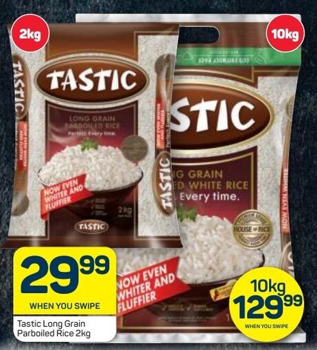 Tastic Long Grain Parboiled Rice 2kg offer at Pick n Pay