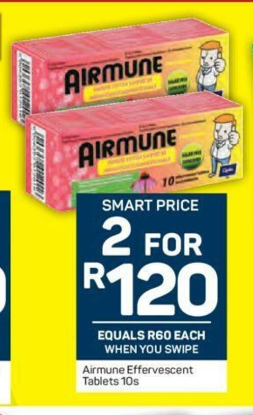 Airmune Effervescent Tablets 10s offer at Pick n Pay