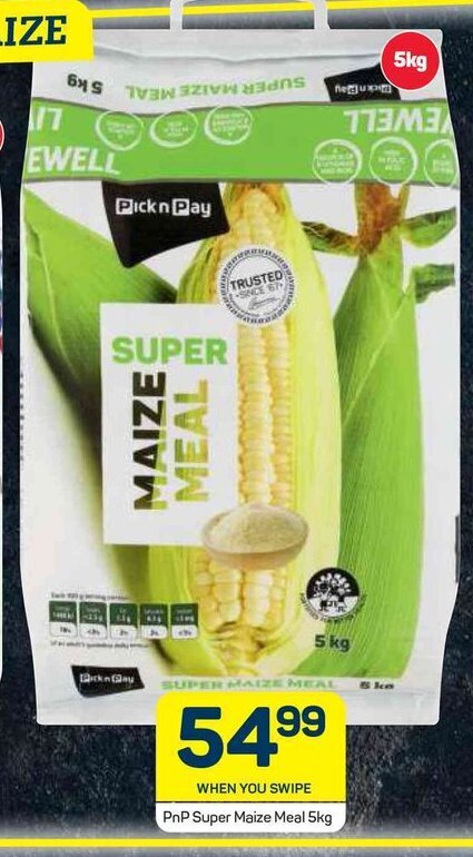 PnP Super Maize Meal 5kg offer at Pick n Pay
