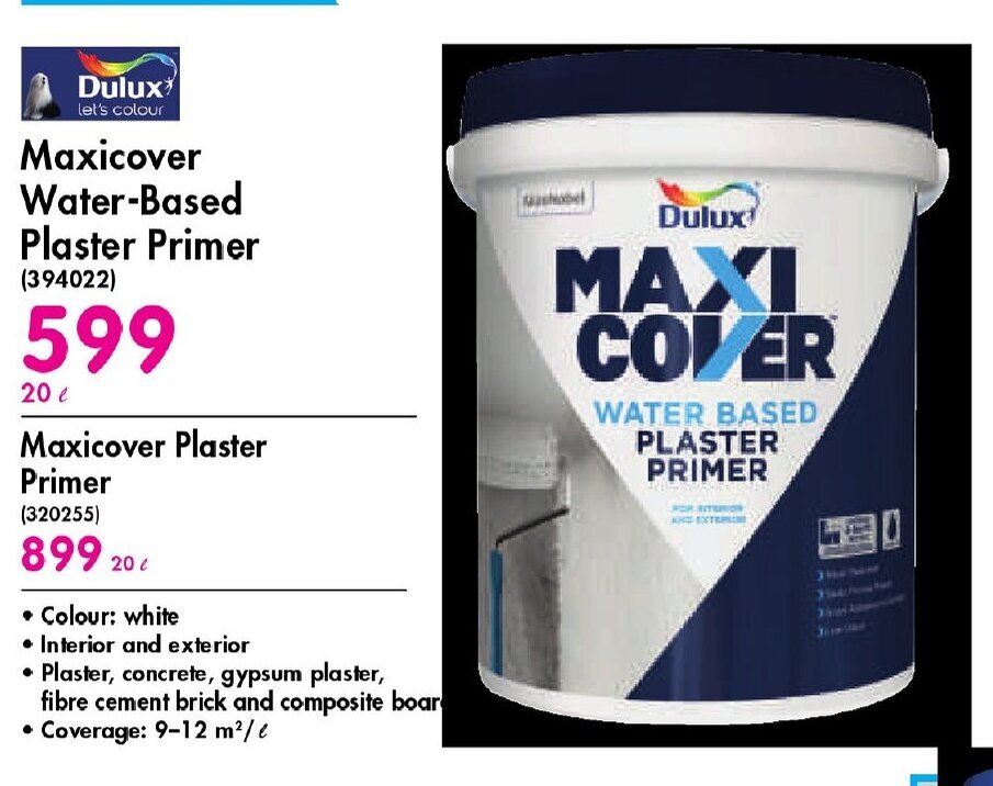 Maxicover Water-Based Plaster Primer offer at Makro