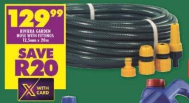 Riviera Garden Hose with Fittings offer at Shoprite
