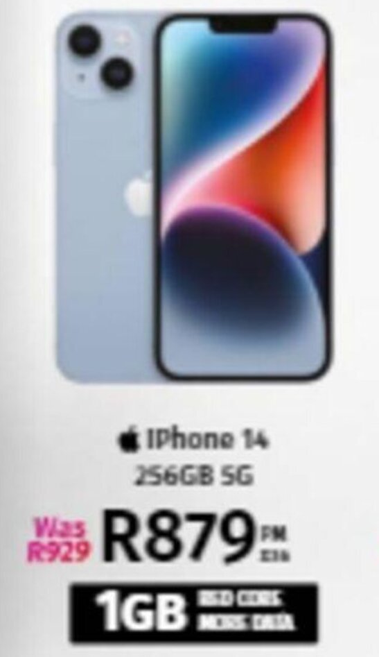 iPhone 14 256GB 5G offer at Vodacom