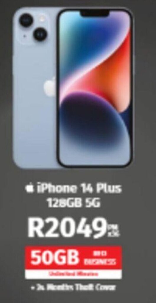 iPhone 14 Plus 128GB 5G offer at Vodacom