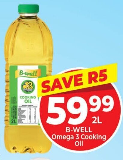 B-Well Omega 3 Cooking Oil offer at Elite Power Trade Cash & Carry