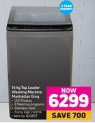 Defy 14kg top loader washing machine manhattan grey offer at Game