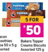 Bakers topper creams biscuits assorted-for 5 x 125g offer at Game