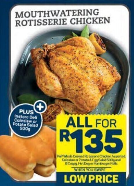 PnP Whole Cooked Chicken Assorted offer at Pick n Pay