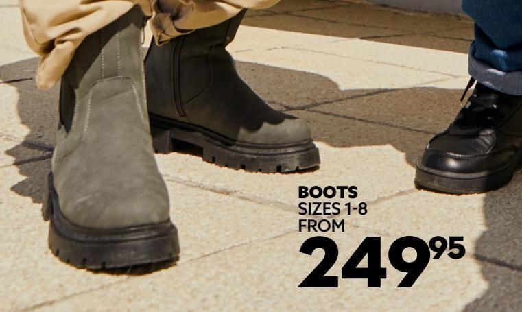 Men's boots offer at Ackermans
