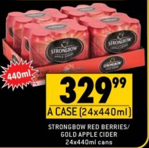 Strongbow Red Berries/Gold Apple Cider offer at Shoprite Liquor