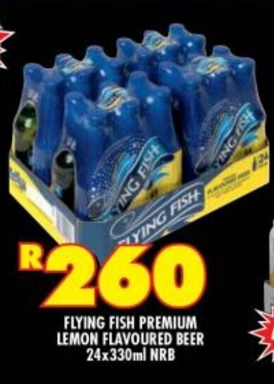 Flying Fish Premium Lemon Flavoured Beer 24x330ml NRB offer at Shoprite ...