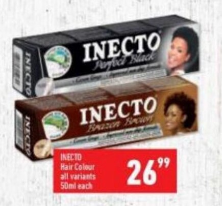 Inecto Hair Colour 50ml offer at Shoprite