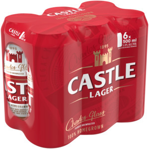 Castle lager beer cans 6 x 500ml offer at Shoprite Liquor