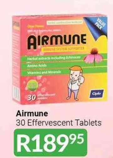 Airmune 30 Effervescent Tablets offer at The Local Choice Pharmacy