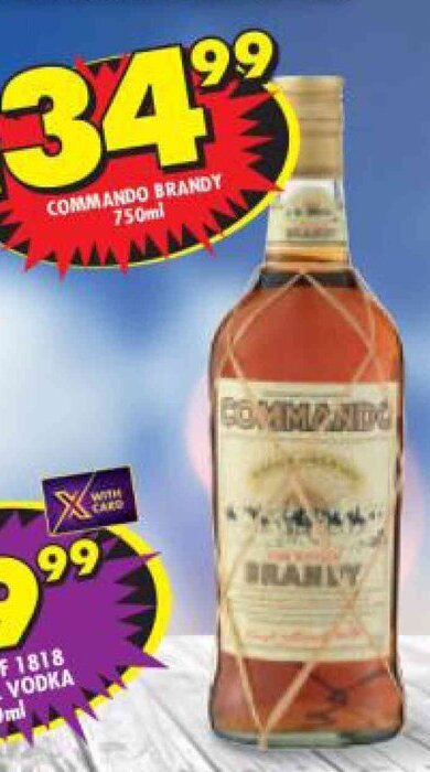 Commando Brandy 750ml offer at Shoprite Liquor