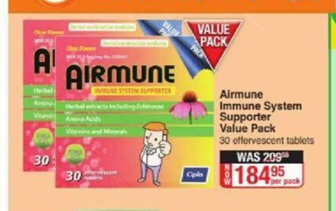 Airmune Immune System Supporter Value Pack 30 effervescent Tablets ...