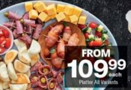 Platter all variants offer at Checkers