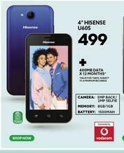 Hisense 4" U605 offer at Ackermans