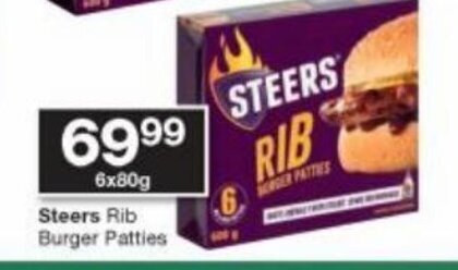Steers Rib Burger Patties offer at Checkers