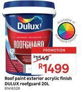 Dulux roof paint exterior acrylic finish roofguard 81416528-20l offer ...