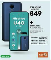 Hisense 5" U40 Lite offer at Ackermans