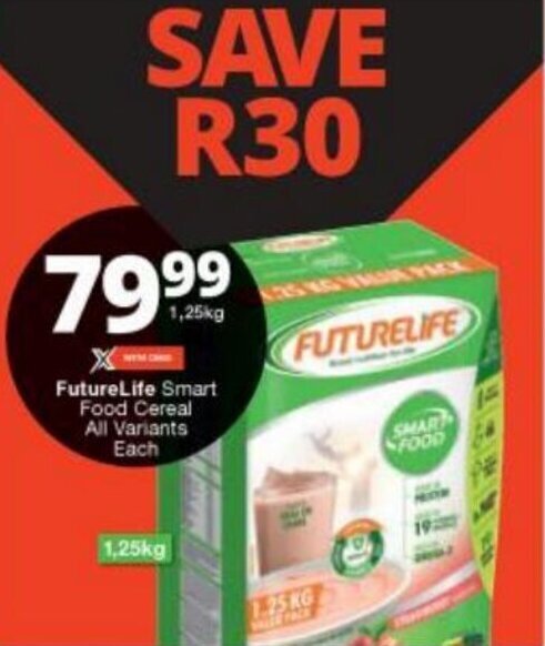 FutureLife Smart Food Cereal all variants each offer at Checkers