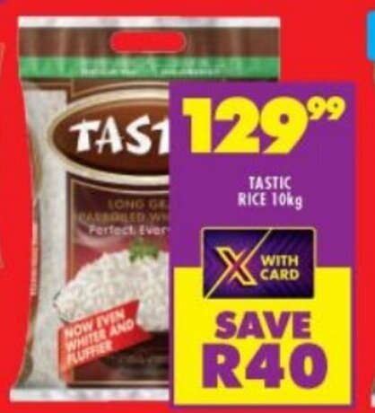 Tastic Rice 10kg offer at Shoprite