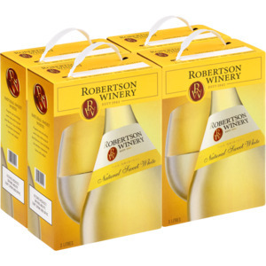Robertson winery natural sweet white wine boxes 4 x 3l offer at ...