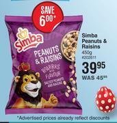 Simba peanuts & raisins-450g offer at Dis-Chem