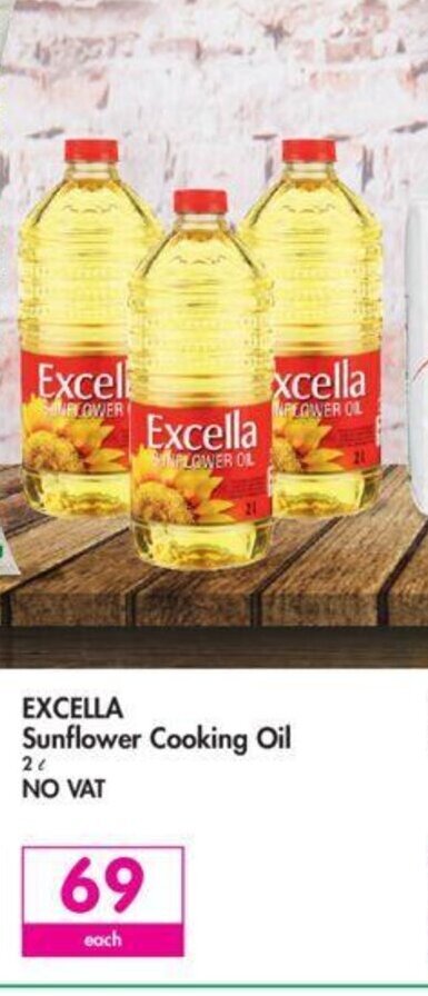 Excella Sunflower Cooking Oil 2 ℓ offer at Makro
