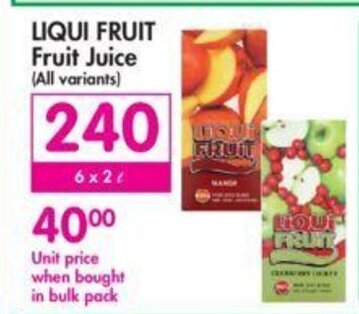 Liqui Fruit Fruit Juice offer at Makro