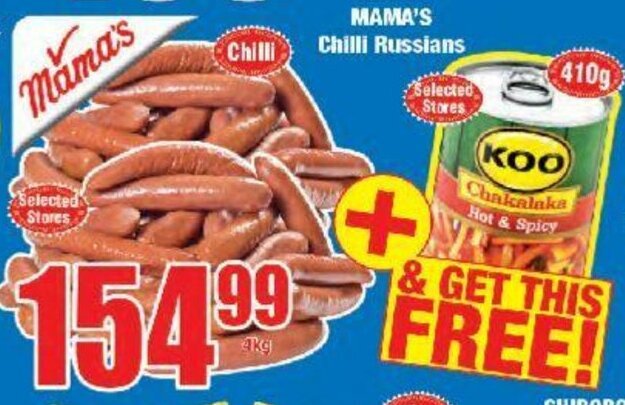 Mama's Chilli Russians 4kg offer at Boxer
